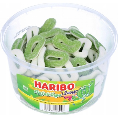 Haribo Saure Apfelringe Dóza 150 x 8 g 1,2 kg - Heureka.cz