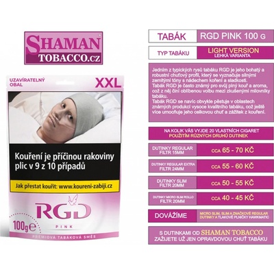 RGD pink cigaretový tabák 1000g - Heureka.cz