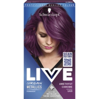 Henkel Schwarzkopf Live Urban Metallics barva na vlasy Fialový chrom ...