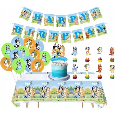 Sada BLUEY Bingo narozeninový dort balónky girlanda - Heureka.cz
