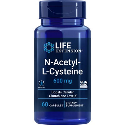 Life Extension N-acetyl-L-cysteín NAC 600 mg 60 kapsúl od 14,99 ...