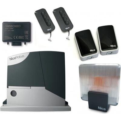 NICE S.p.A. Velká sada Robus pro posuvné brány do 400 kg: motor, 2x ...