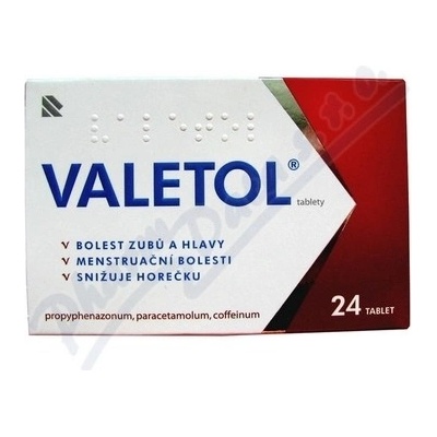 VALETOL POR 300MG/150MG/50MG TBL NOB 24 od 82 Kč - Heureka.cz