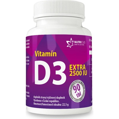 Nutricius Vitamín D3 EXTRA 2500 IU 90 tabliet od 4,72 € - Heureka.sk