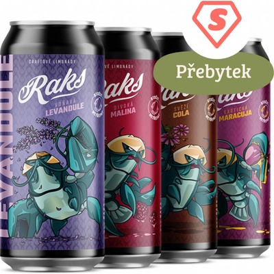 Raks sada limonád maracuja, malina, levandule, cola 4 x 0,5 l - Heureka.cz