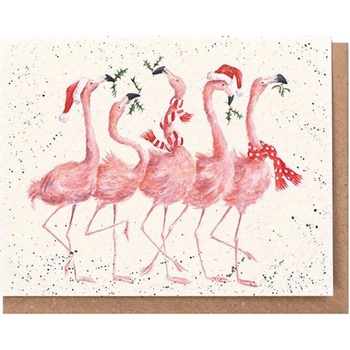 Wrendale Designs Dárková kartička Wrendale Designs "Flamingle Bells ...