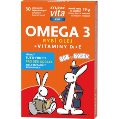 Maxi Vita Kids Omega 3+vit. D a E tutti-frutti 30 tablet od 111 Kč ...