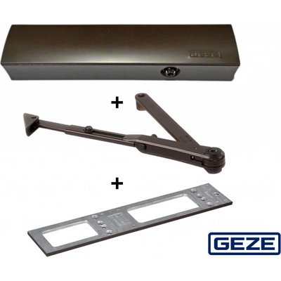 Geze TS 4000 s vypínatelnou aretací s montážní deskou tmavý bronz od 3 ...