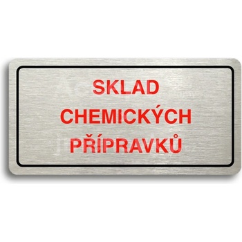 ACCEPT Piktogram SKLAD CHEMICKÝCH PŘÍPRAVKŮ - stříbrná tabulka ...