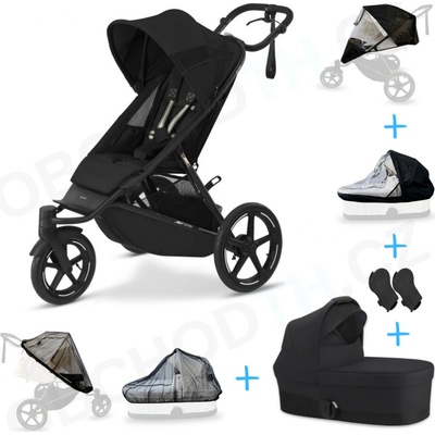 Cybex set 6v1 Avi Spin Moon Black 2024 + vanička Cot S Moon Black ...