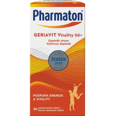 Pharmaton Geriavit Vitamíny minerály a ženšen 30 kapsúl - Heureka.sk