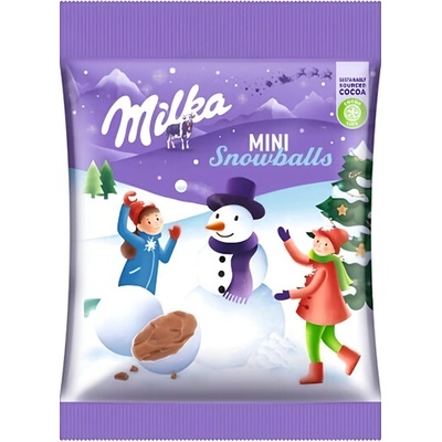 Milka Mini Snowballs mléčná čokoláda 100 g - Heureka.cz