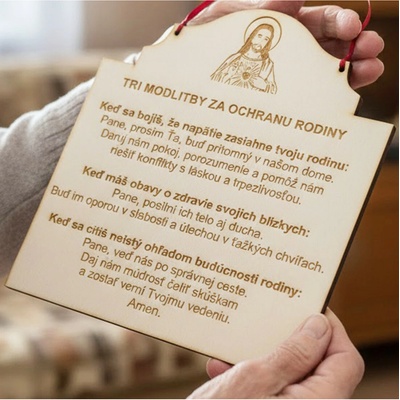 Tři modlitby za rodinu - tabulka 21x21cm od 344 Kč - Heureka.cz