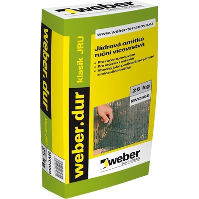 Weber.dur Klasik JRU - jádrová omítka 2 mm - 25 kg balení 25 kg (ks) od 121 Kč - Heureka.cz