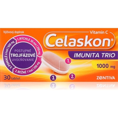Zentiva Celaskon Imunita TRIO 1000mg 30 tablet od 146 Kč - Heureka.cz