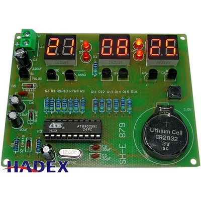 HADEX Digitální hodiny LED SH-E 879 s AT89C2051 - Heureka.cz
