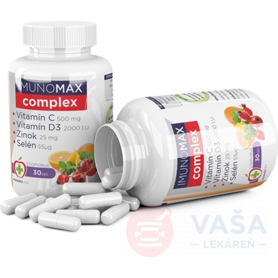IMUNOMAX complex C+D3+Zinok+Selén Pharmed New kapsúl 30 ks od 7,55 ...