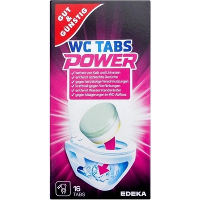 G&G POWER WC TABS Čisticí tablety do WC vůní citrónu 16ks - Heureka.cz