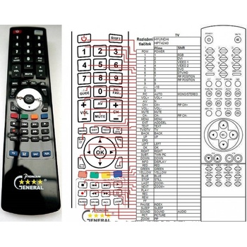 Dálkový ovladač General Hyundai H-PDP4200, HPT-4240, HPT-4241, HPT-4250, HPT-4281, HPT-5040 od ...