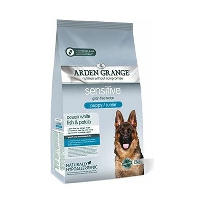 Arden Grange Grain Free Dog Puppy Sen.Oc.White Fish & Potato 2 x 12 kg ...