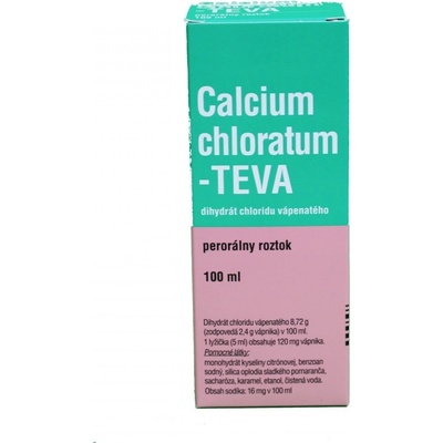 Calcium Chloratum-Teva sol.por.1 x 100 ml od 3,69 € - Heureka.sk