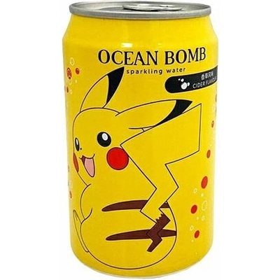 Ocean Bomb Pikachu Sparkling Water with a Japanese Cider Flavour 24 x ...