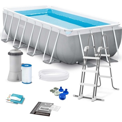 INTEX PRISM FRAME RECTANGULAR PREMIUM POOLS 400 x 200 x 122 cm 26790GN ...