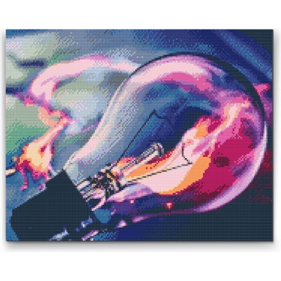 Vymalujsisam.cz Diamantové malování Neonová žárovka 30 x 40 cm pouze ...