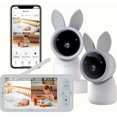 Arenti IP kamera 3MP/2K Wi-Fi Video Baby Monitor Kit s dual kamerami a ...