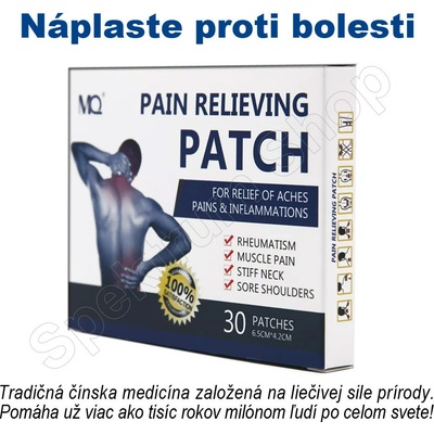 Prírodná náplasť na úľavu od bolesti svalov, ramien, reumy 30 ks od 9,84 € - Heureka.sk