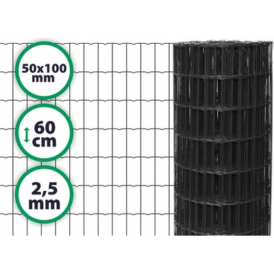 Svařované pletivo H-plast Antracit – 2,5 mm, 60 cm PLOTY Sklad5 0 ...