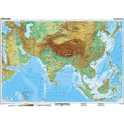 Jižní Asie geografická politická mapa A3 od 43 Kč - Heureka.cz