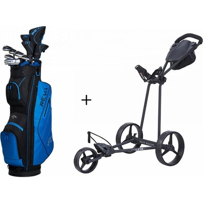 CALLAWAY Reva Blue dámský set grafitový + vozík BIG MAX TI Lite ...