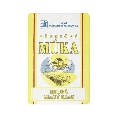 Mlyn Pohronský Ruskov Pšeničná múka hrubá Zlatý klas 1 kg od 0,42 ...