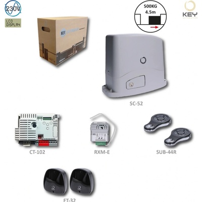 KEY AUTOMATION TURBOKIT50 pro posuvná vrata do 400kg, 1x SC-52 (230V ...