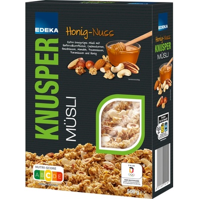 Edeka Premium křupavé müsli s oříšky a medem 500 g - Heureka.cz