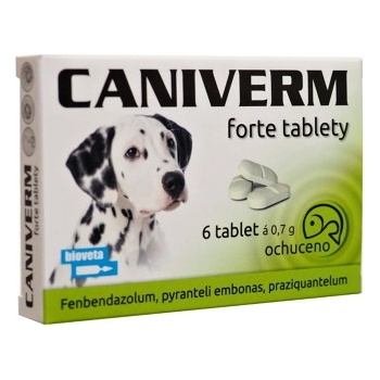 Caniverm forte 0,7 g 6 ochucených tablet od 209 Kč - Heureka.cz