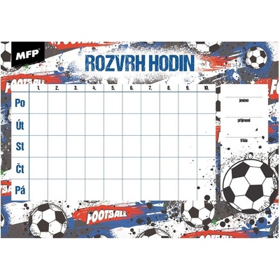 MFP Rozvrh hodin A5 násobilka vzorce vyjmenovaná slova fotbal II - Heureka.cz
