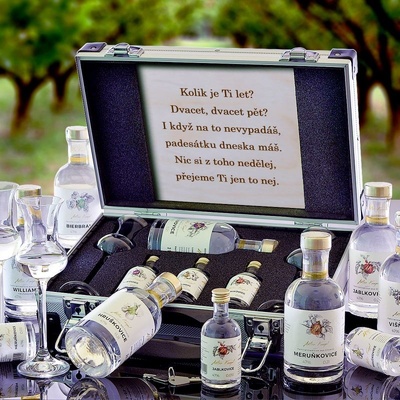 Dárkový Kufřík pro muže Slivovice CONTRABAND Dárek pro muže Gravírované ...