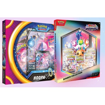Pokémon TCG Prismatic Evolutions Binder Collection + Hoopa V Box ...