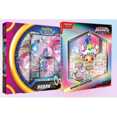Pokémon TCG Prismatic Evolutions Binder Collection + Hoopa V Box ...