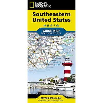 National Geographic Maps mapa USA Southeast 1:1,3 mil. voděodolná od ...