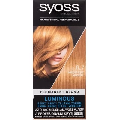 Syoss Permanent Coloration permanentní barva na vlasy 8-7 Honey Blond 50 ml - Heureka.cz