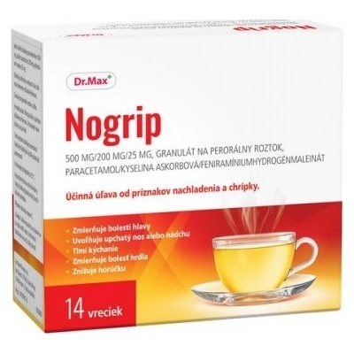 Nogrip gro.por.14 x 500 mg/200 mg/25 mg - Heureka.sk