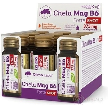 Chela-Mag B6 Forte shot ampule, pomerančová příchuť 9 x 25 ml - Heureka.cz