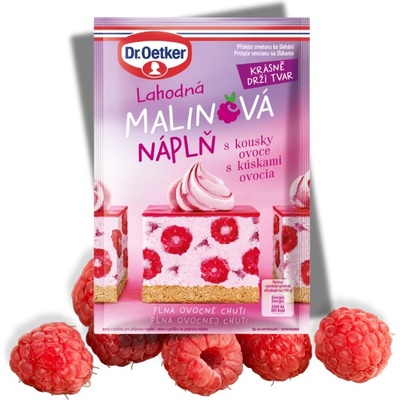 Dr.Oetker Malinová smetanová náplň 50g s kousky - Heureka.cz