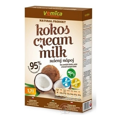Vemic Kokos cream Milk sušený kokosový nápoj 100 g - Heureka.cz