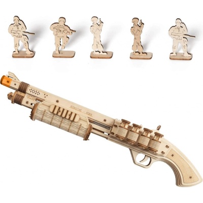 Robotime Rokr 3D dřevěné puzzle Brokovnice Terminator M870 172 ks od ...