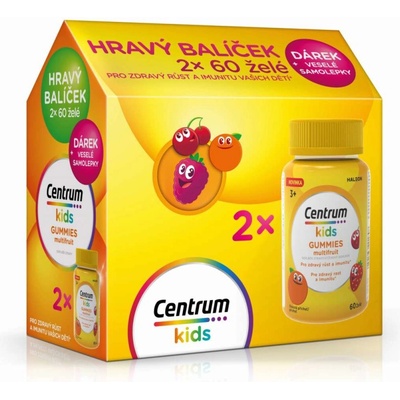 Amapharm Centrum Kids Gummies multifruit dárkové balení 2 x 60 tablet ...