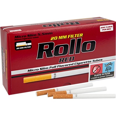 Cigaretové dutinky micro slim rollo red 2000 Ø 5,5mm + 1 zdarma ...